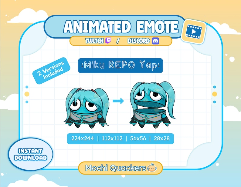 Animated Emote - Hatsune Miku REPO Yap | R.E.P.O. Meme Emoji, Twitch ...