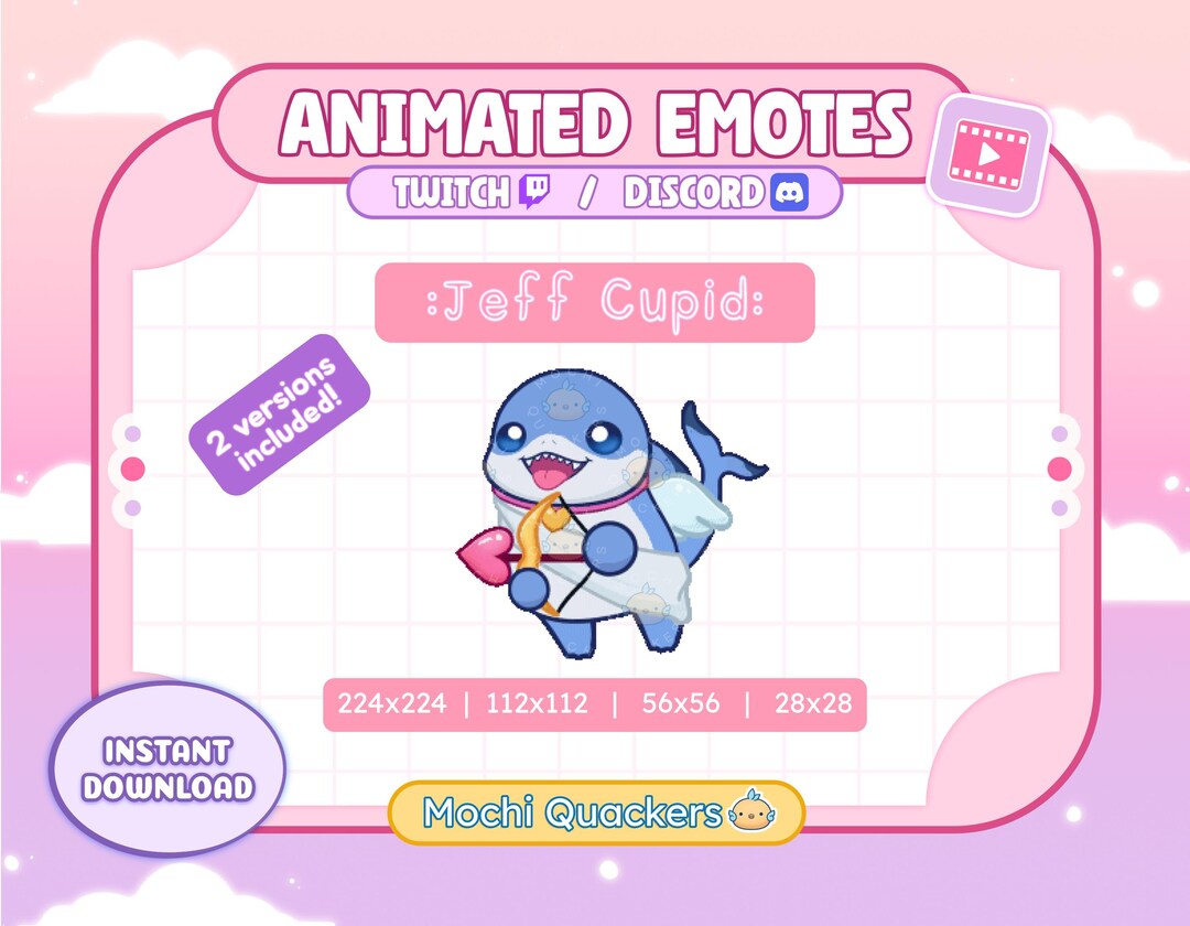ANIMATED Emote | Jeff Cupid Emote | Rivals Landshark, Valentines Shark ...