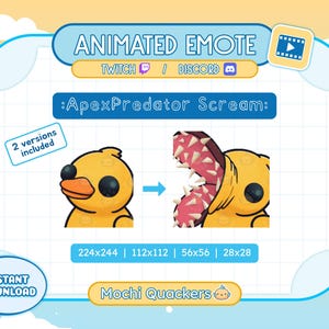 Animated REPO Duck Emote | Apex Predator Scream / Yap Emoji for Twitch ...