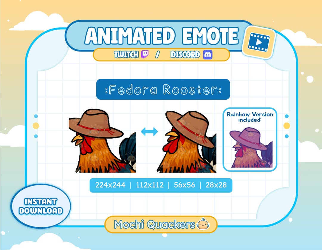 Animated Emote | Arc Raiders Scrappy Emote - Fedora Rooster | M'lady ...