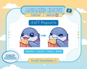 ANIMATED Emote Jeff Eating Popcorn Emote for Twitch Streams & Discord ...