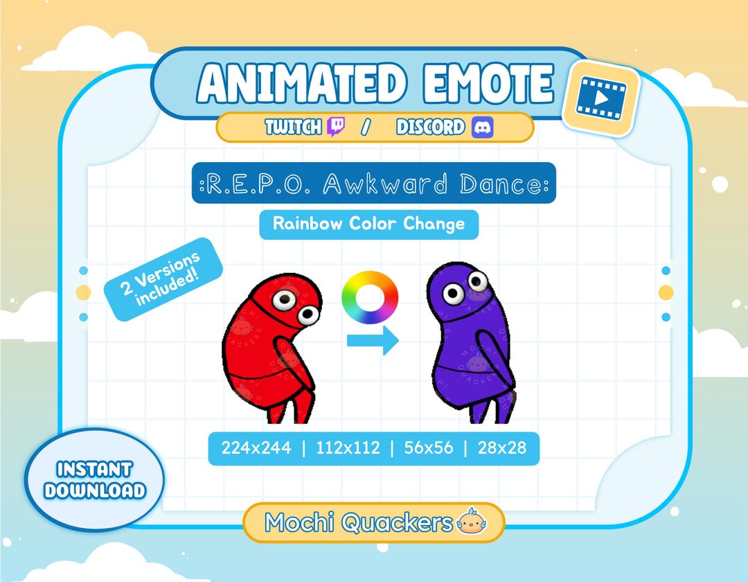 ANIMATED R.E.P.O. Emote | Rainbow Twerk Emote - Awkward Dance Color ...
