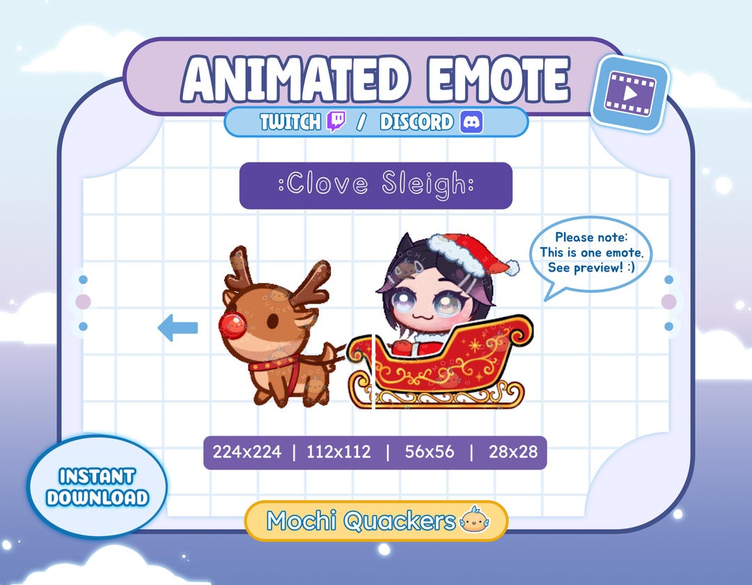 ANIMATED Emote | Valorant Clove Emote - Christmas Reindeer Sleigh ...