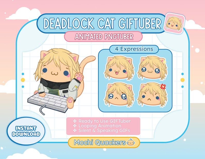 Valorant Pngtuber Deadlock | Ready to Use for Streaming, 4 Expressions ...