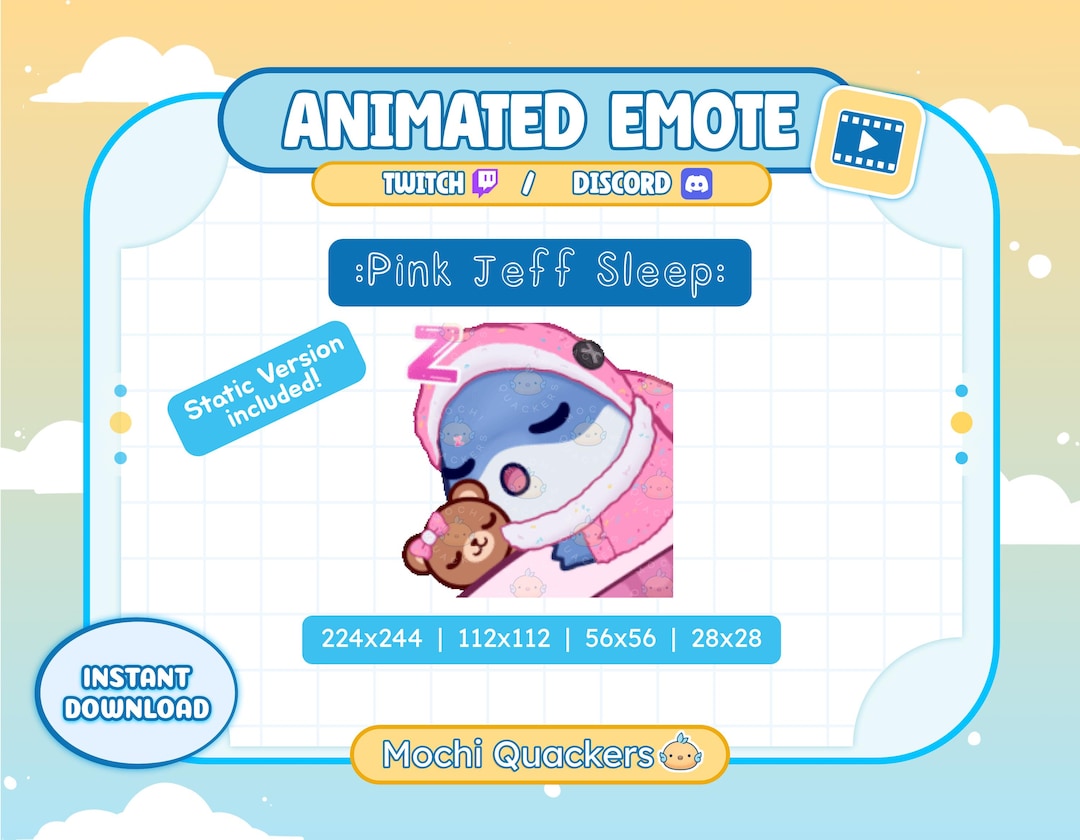 STATIC + ANIMATED Emote - Jeff Sleeping | Land Shark Sleep Nap Zzz ...