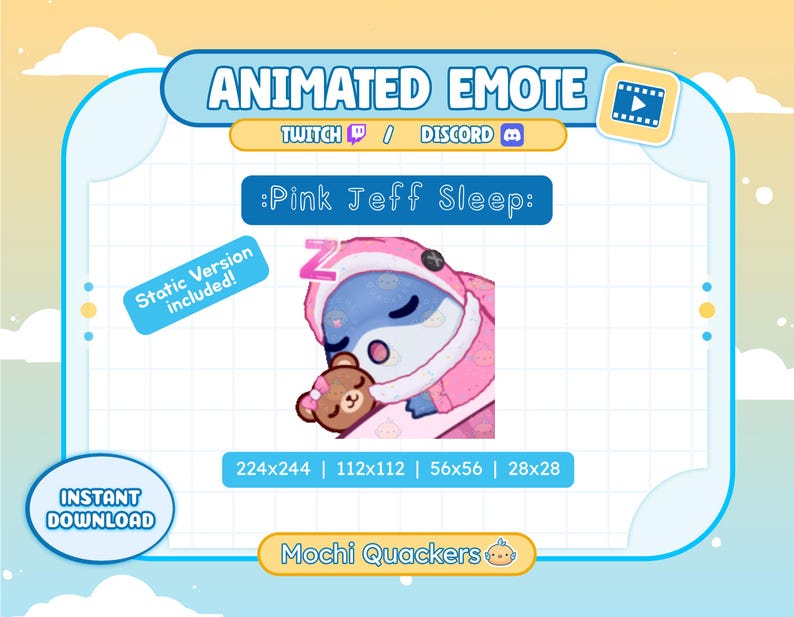STATIC + ANIMATED Emote - Jeff Sleeping | Land Shark Sleep Nap Zzz ...