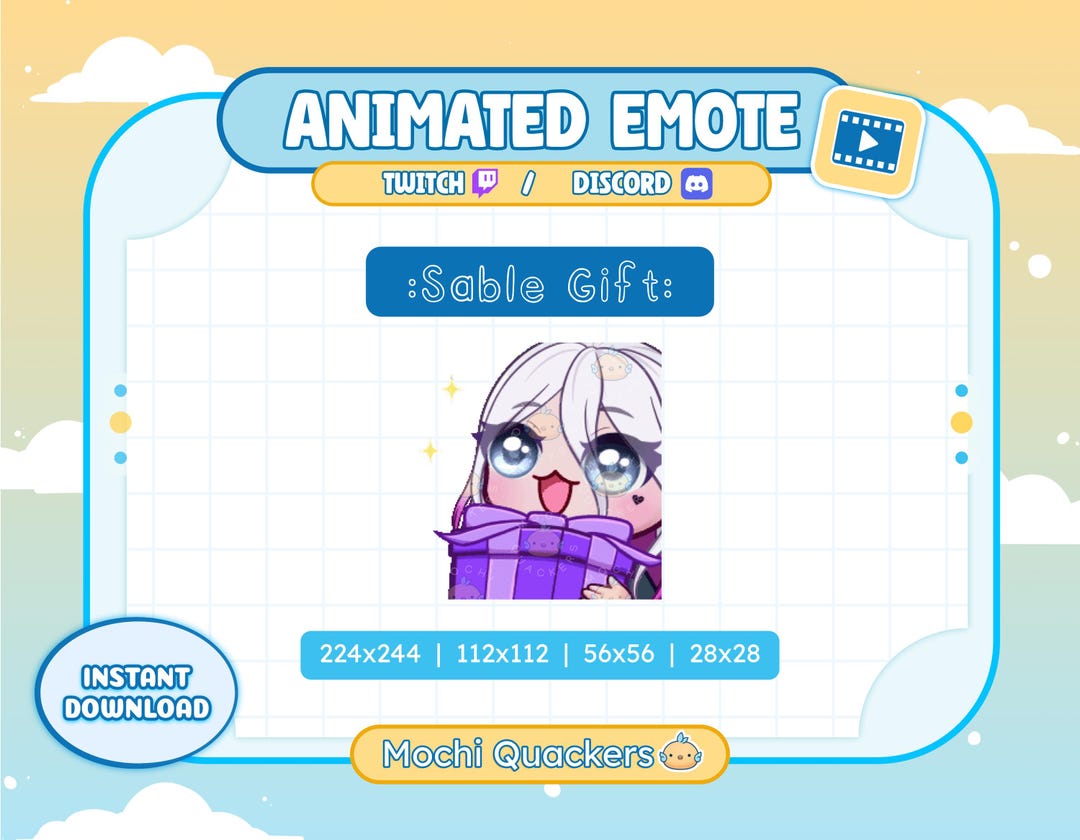 ANIMATED Emote | DBD Sable Emote - Present | Gift Alert, Twitch Stream ...