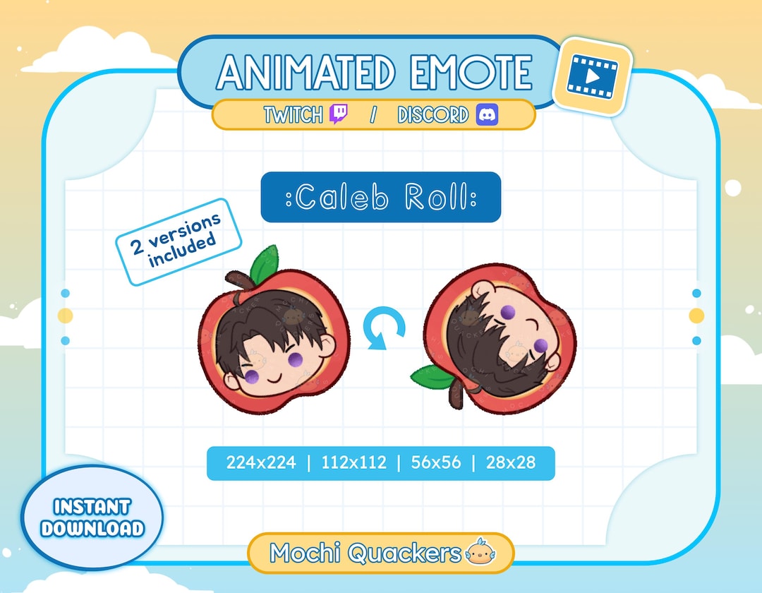 ANIMATED EMOTE | LADS Caleb Apple Roll | Twitch Stream & Discord Emoji ...