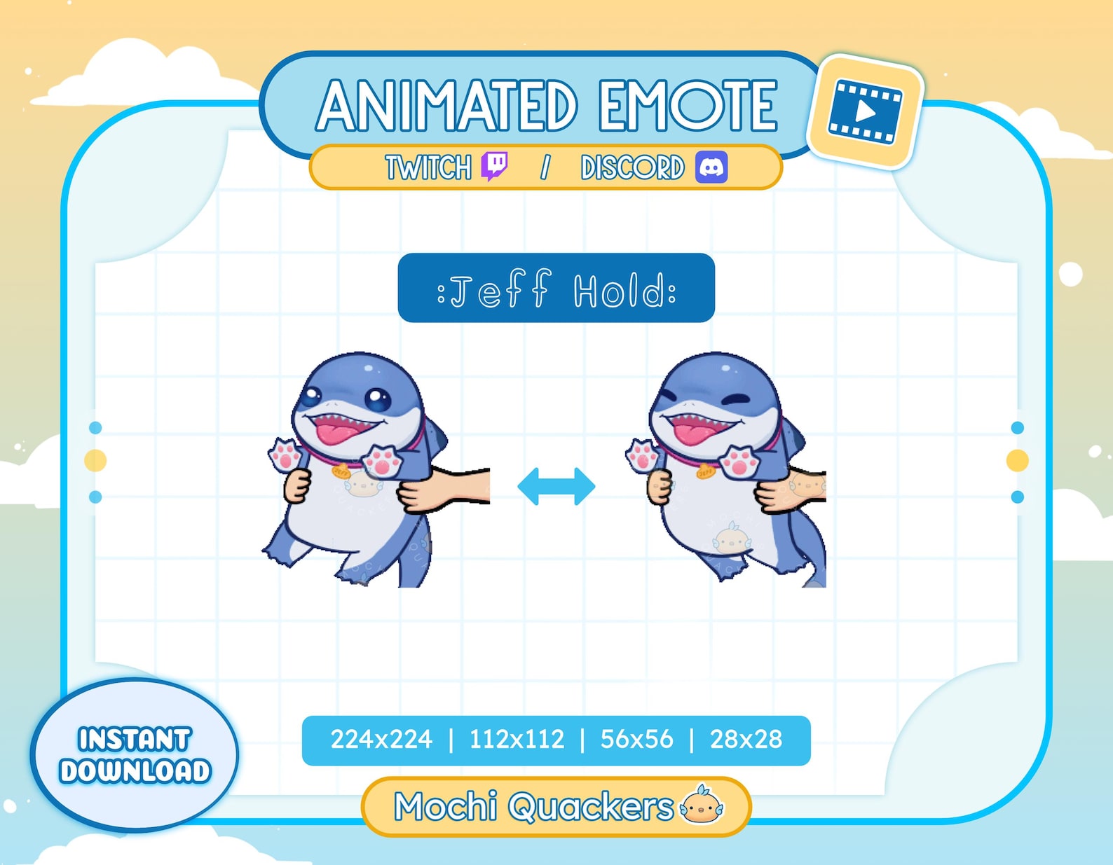 ANIMATED Emote | Rivals Jeff the Land Shark - Longcat Meme | Carry ...