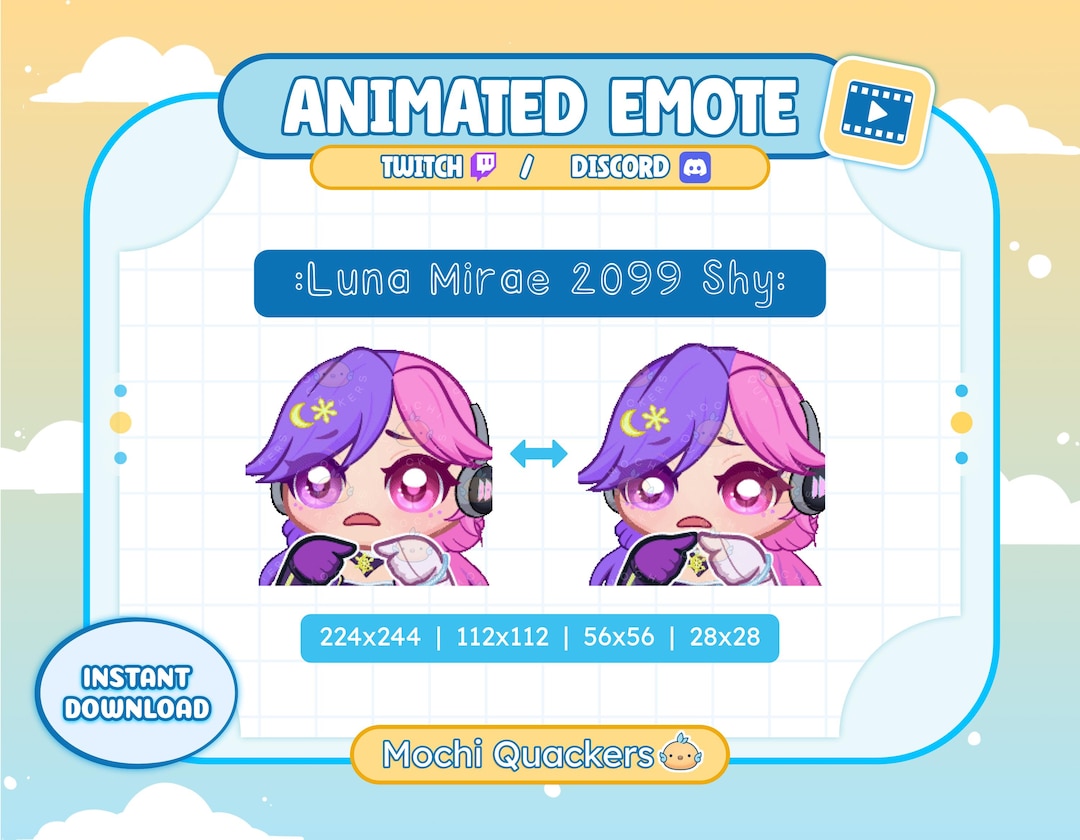 Animated Emote | Rivals Luna Snow Mirae 2099 - Shy Uwu Fingers| Twitch ...