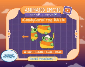 ANIMATED Frog Emote | Candy Corn Frog RAID | Halloween Froggy Twitch ...