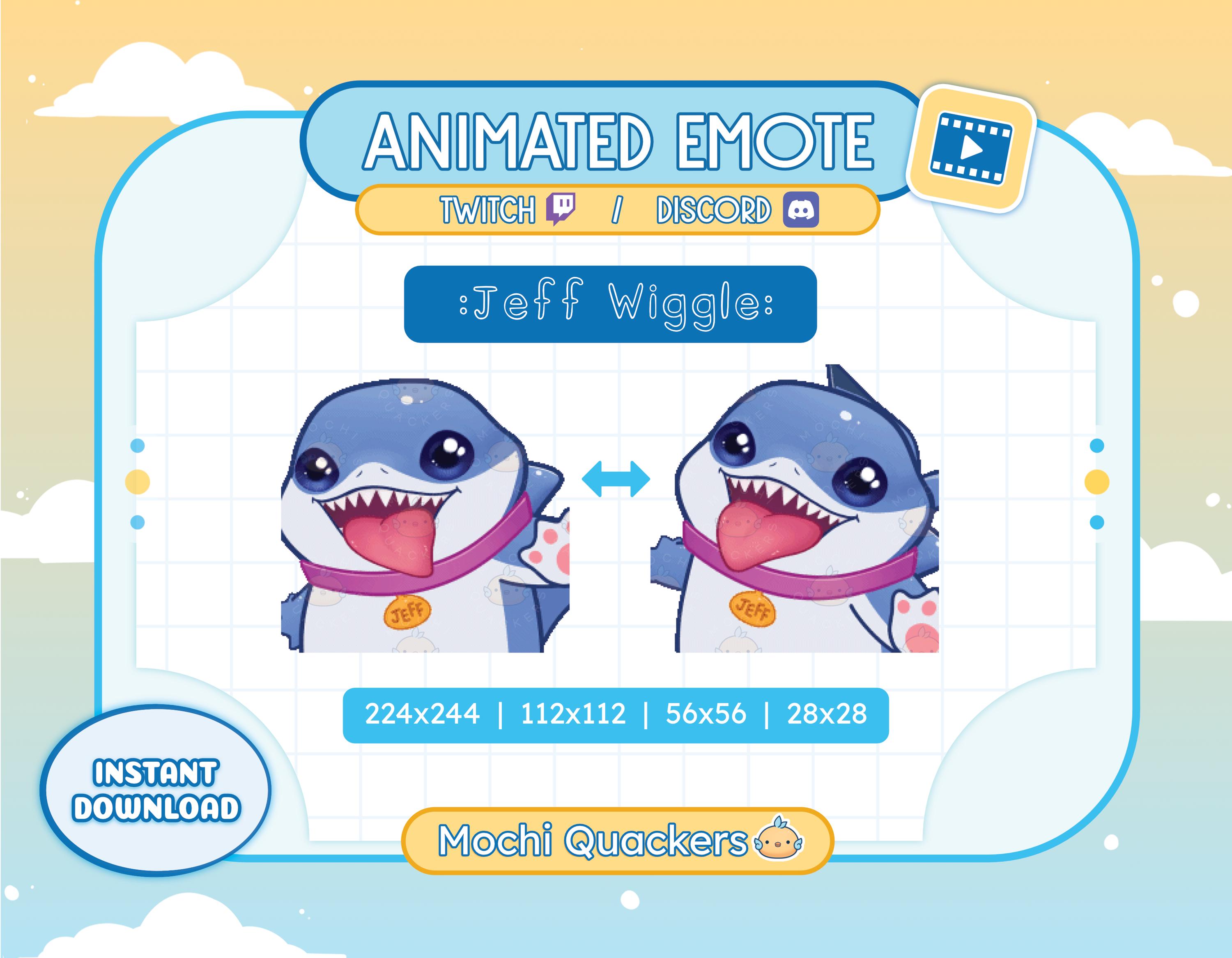 ANIMATED Emote | Land Shark Wiggle Emote | Rivals Jeff Emoji, Twitch ...