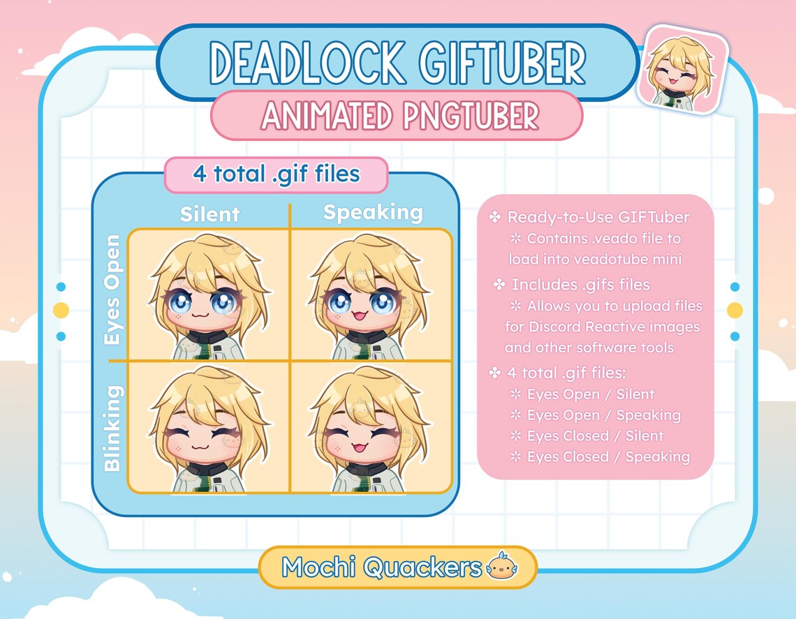 Animated Valorant Pngtuber | Valo Deadlock Giftuber Chibi Avatar ...