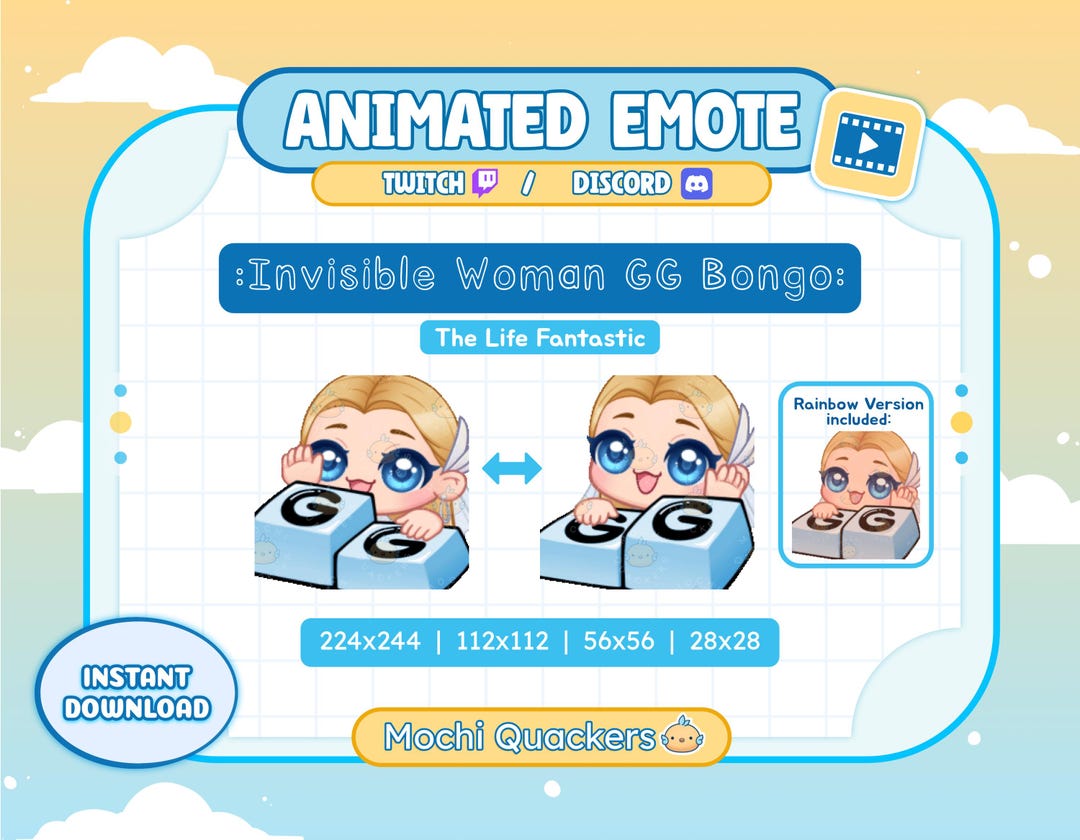 Animated Emote: Sue Storm - Good Game GG Bongo | Rivals Invisible Woman ...