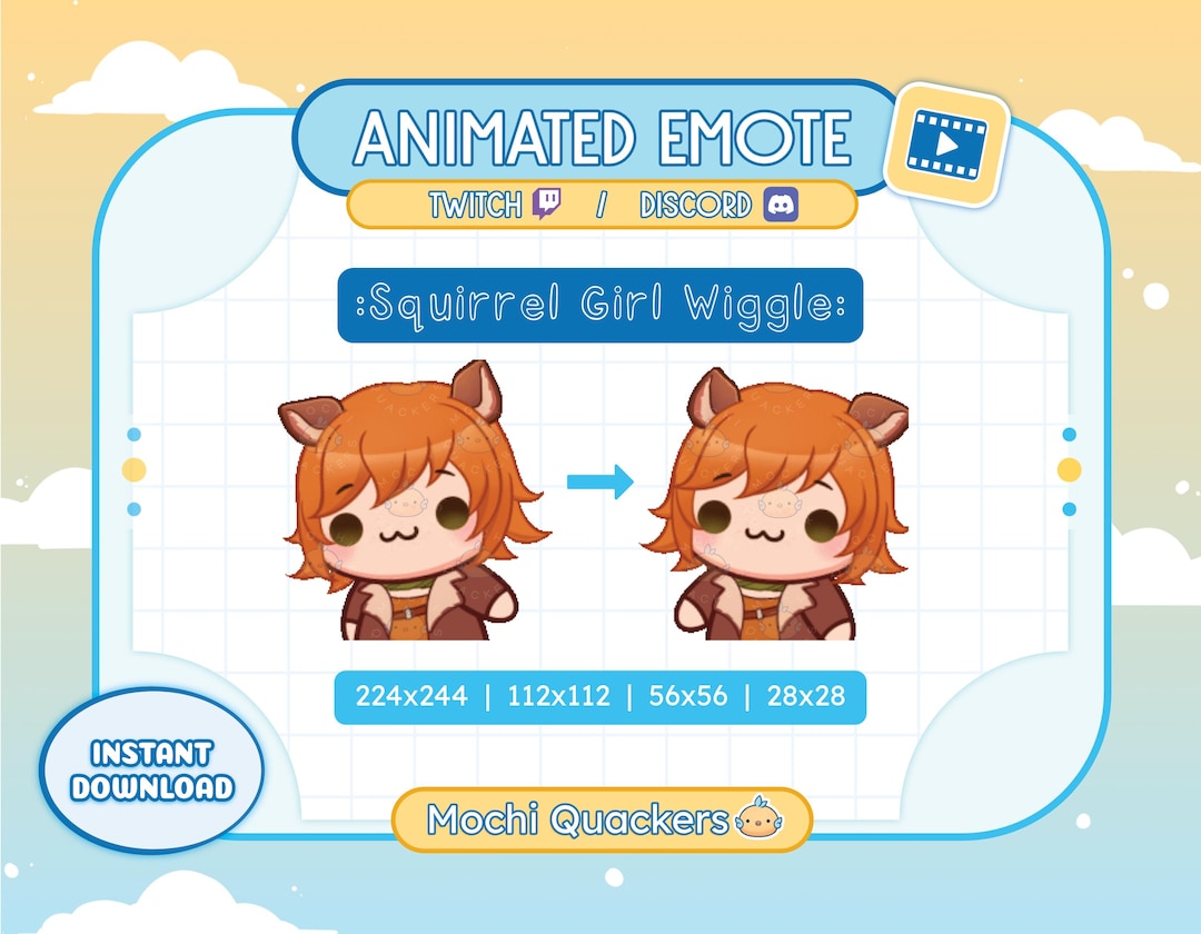Animated Squirrel Girl Emote - Wiggle Dance | Kawaii Chibi Rivals ...