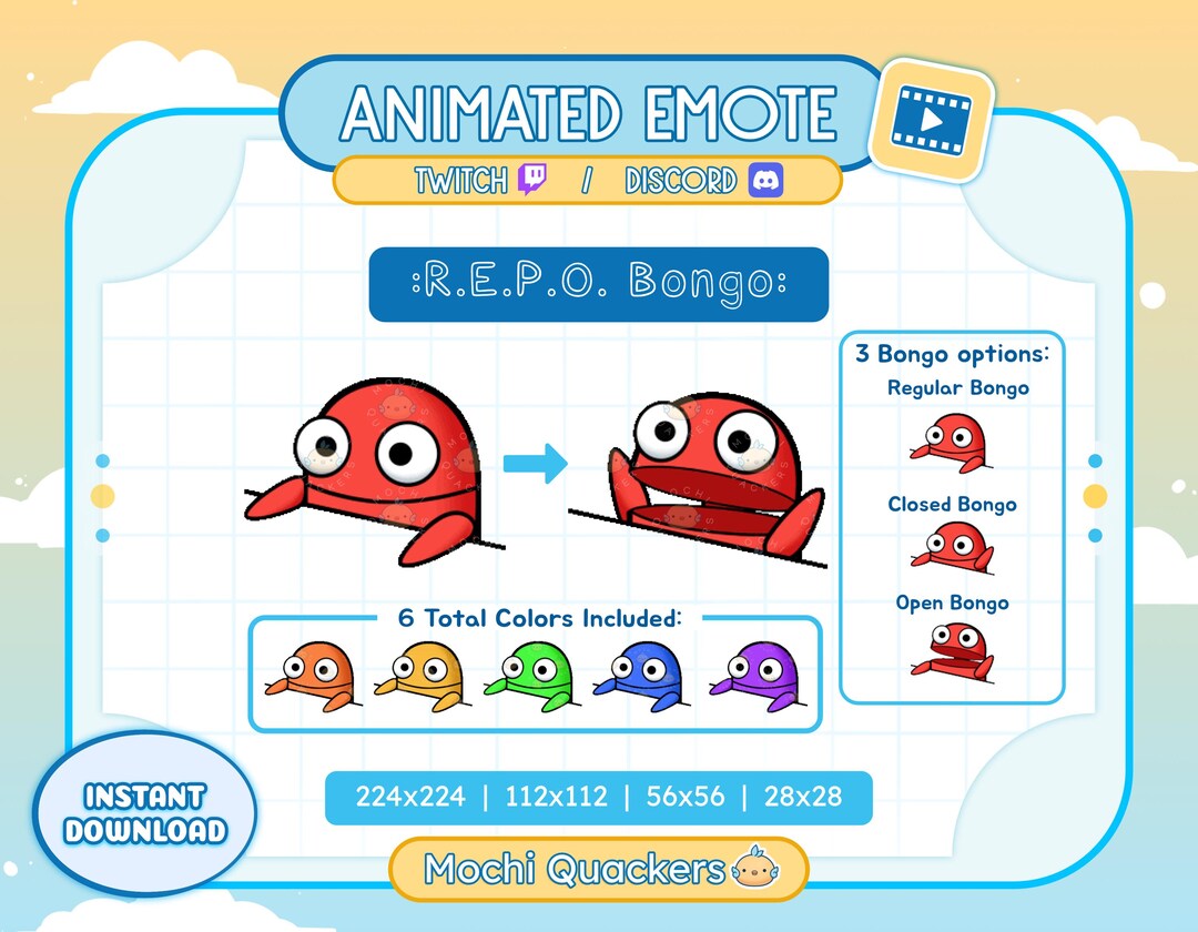 ANIMATED Emote | REPO Emote - Bongo Cat | Twitch & Discord Emoji, 4 Gif ...