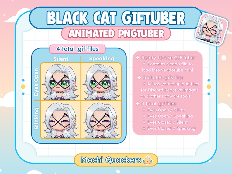 Animated Pngtuber - Rivals Black Cat Pngtuber | Veadotube, Ready-to-use ...