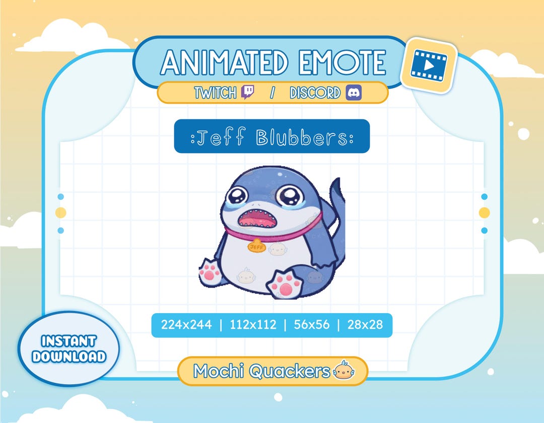 Animated Emote | Jeff Cry Blubbers Emoji | Sob, Landshark, Land Shark ...