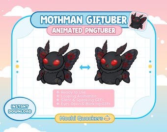 Animated Mothman Pngtuber | Cryptid PNG Tuber, Twitch Giftuber ...