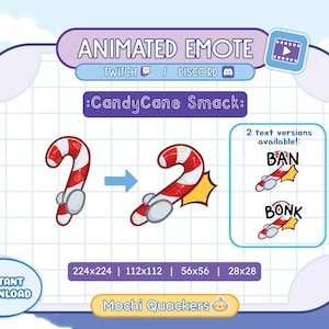 Christmas ANIMATED Emote | Candy Cane Emote for Twitch & Discord ...