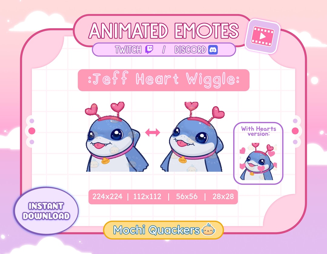 Animated Jeff Emote | Heart Wiggle Dance | Rivals Landshark Emoji for ...