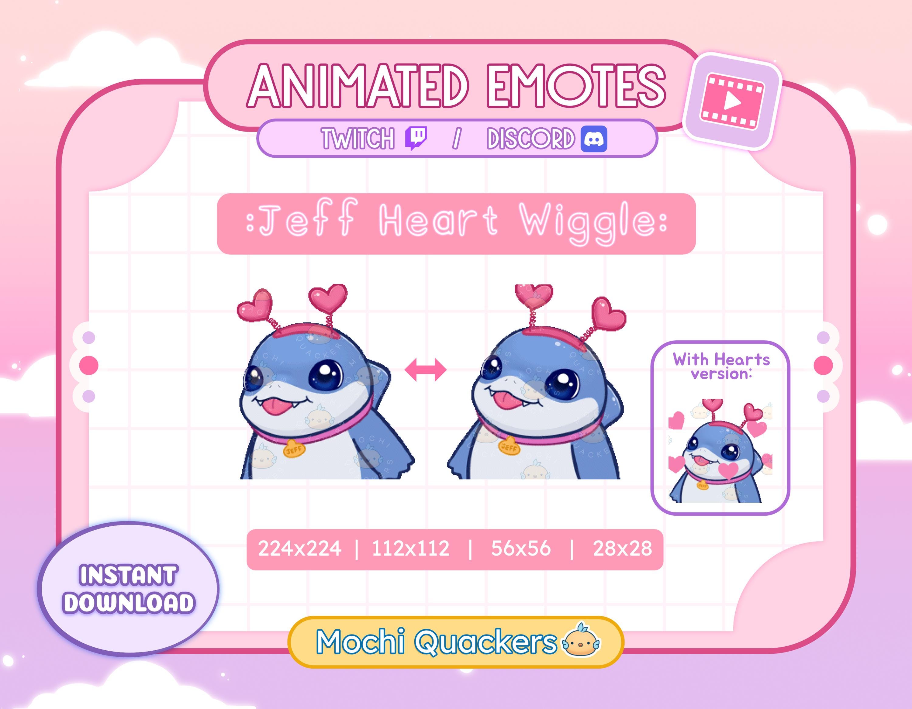 Animated Jeff Emote | Heart Wiggle Dance | Rivals Landshark Emoji for ...