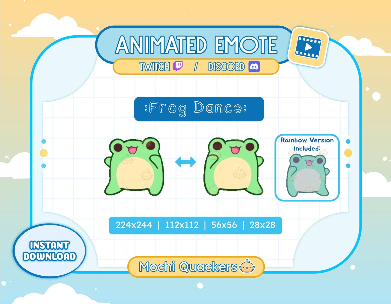 Animated Emote | Green Frog Dance Party | Rave Hype Discord Emoji ...