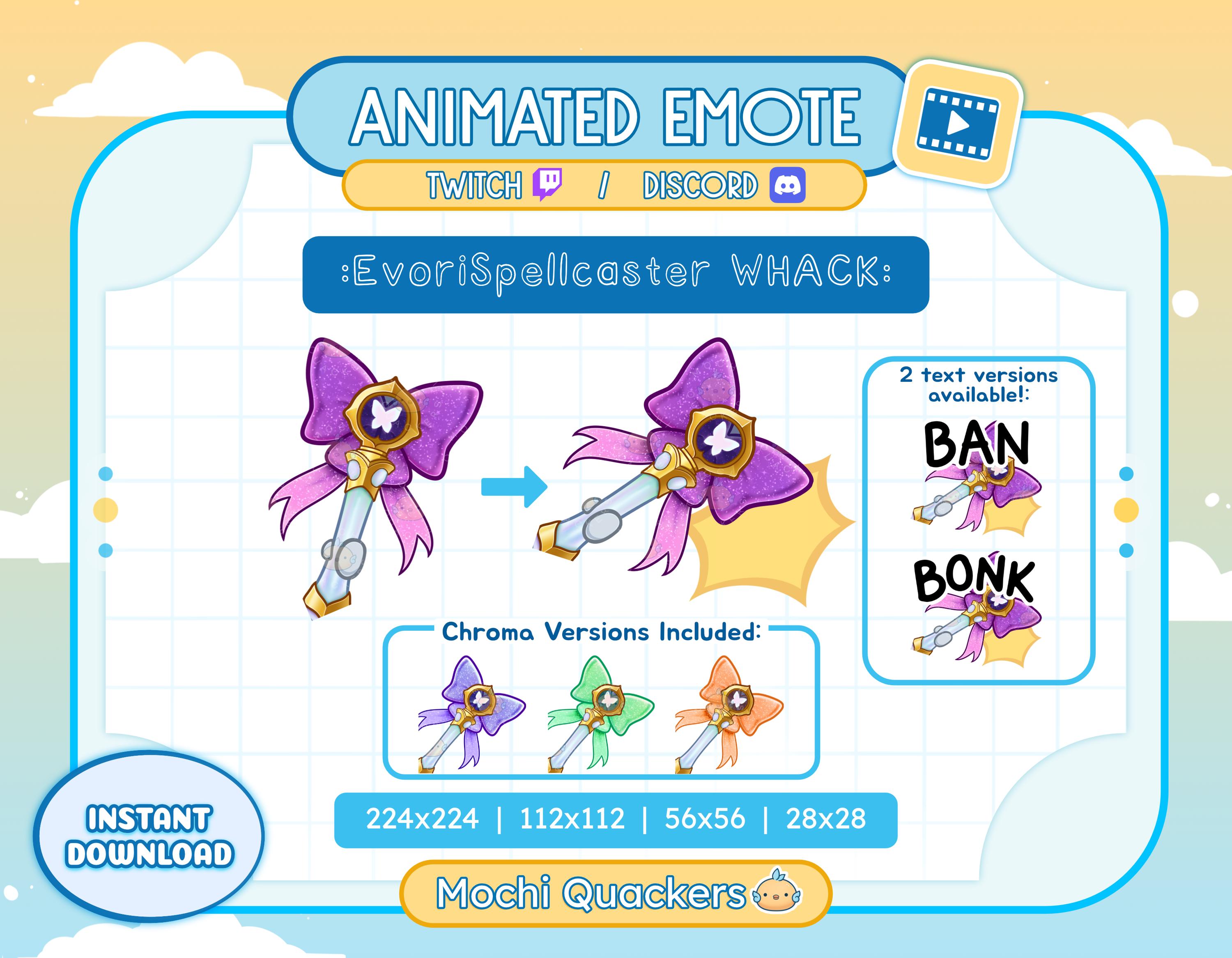 Emote ANIMADO | Evori Spellcaster para Twitch e Discord, 4 tamanhos ...