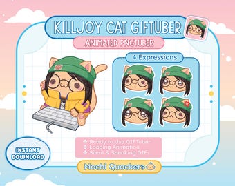 Animated Valorant Pngtuber - Killjoy Pngtuber, 4 Expressions | Valo Cat ...