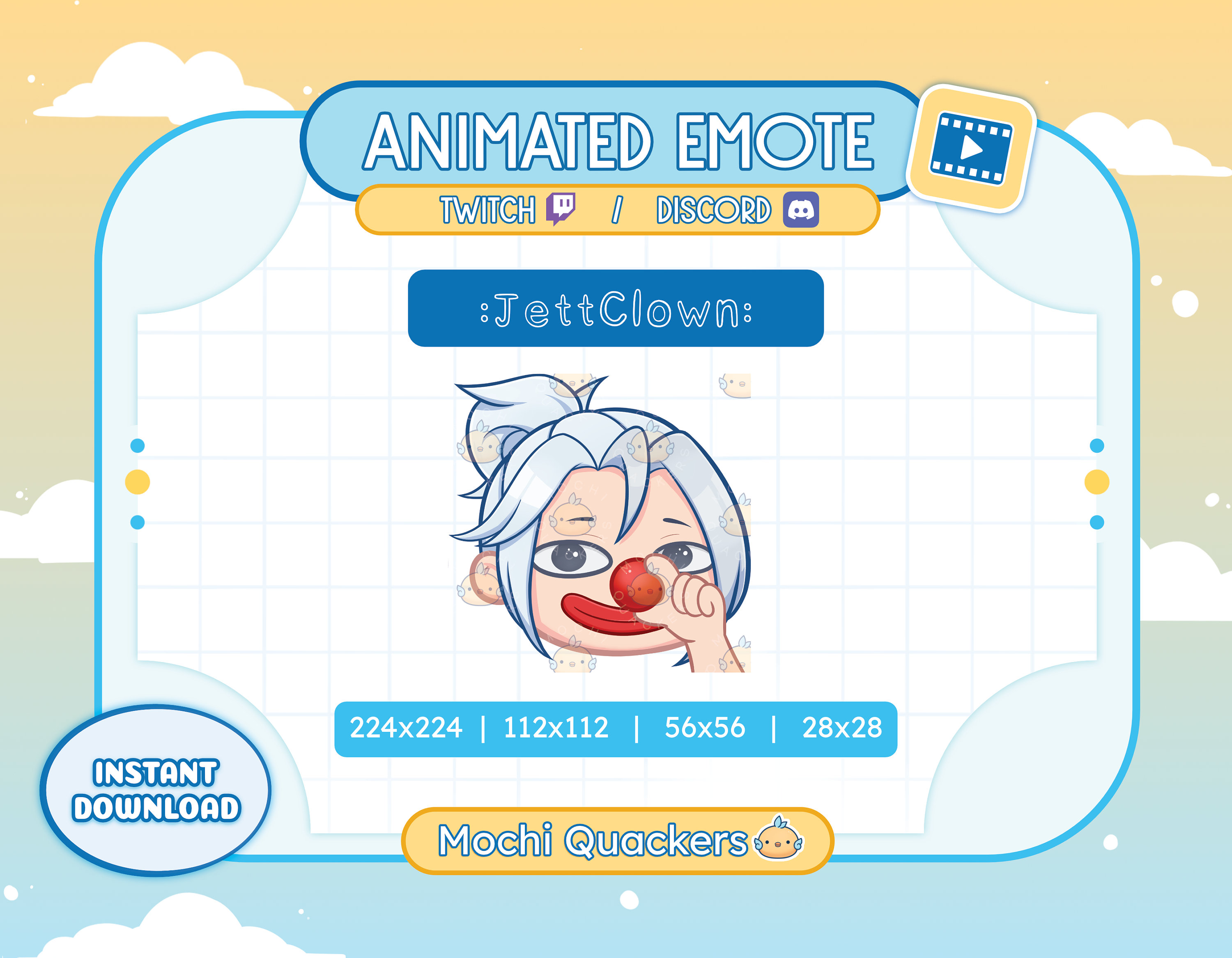 ANIMATED EMOTE | Valorant Jett Clown for Twitch & Discord | Valo Meme ...