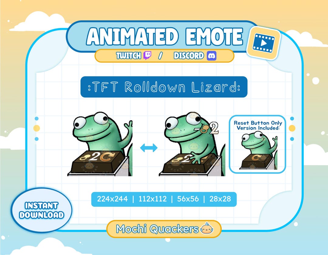 Animated TFT Lizard Emote: Twitch/discord Teamfight Tactics (GIF ...