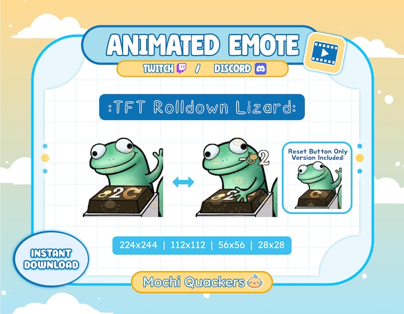 Animated TFT Lizard Emote: Twitch/discord Teamfight Tactics (GIF ...