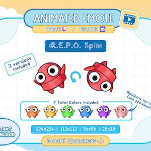 ANIMATED Emote | REPO Spin Emote for Twitch Stream & Discord Emoji, 4 ...