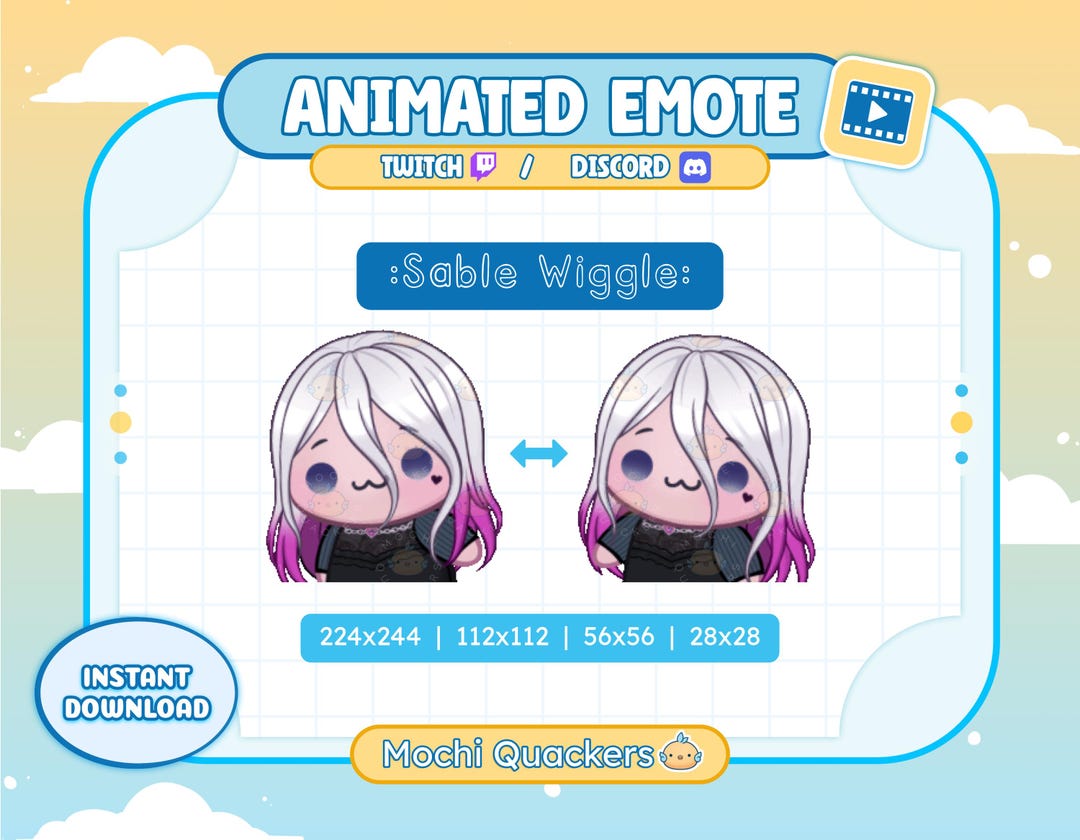 Animated Emote - DBD Sable Wiggle | Chibi Dance Emoji for Twitch Stream ...