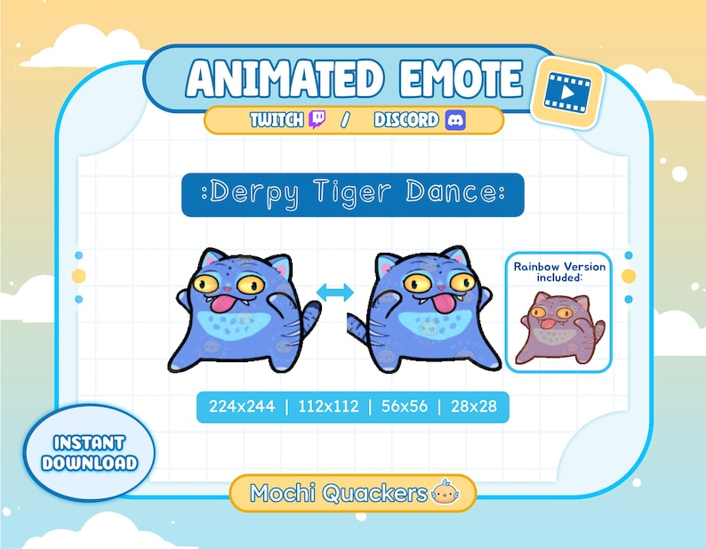 Animated Emote - KPDH Blue Tiger Dance | Kpop Derpy, Crumb Cat Meme ...