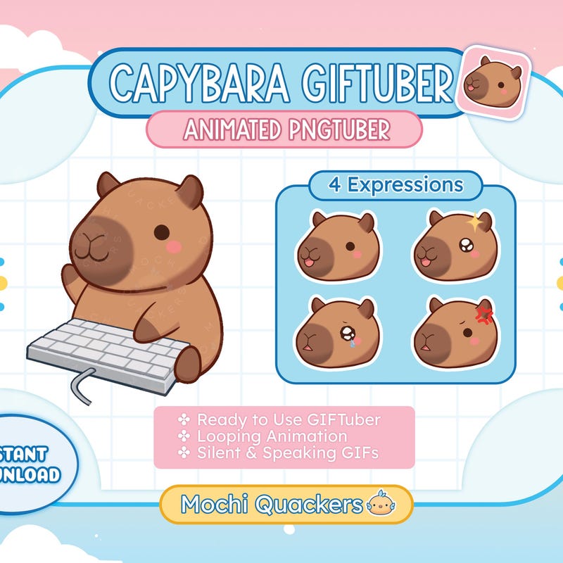 Chibi Capybara - Etsy