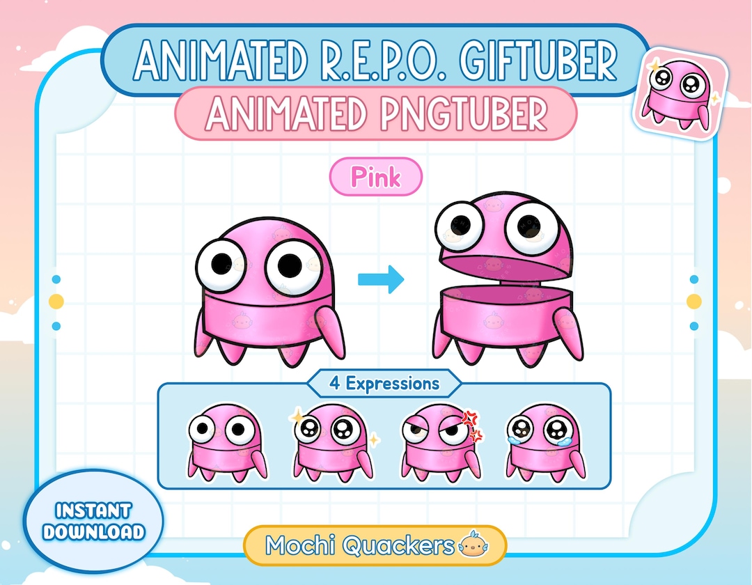 Animated Pngtuber - Baby Pink REPO Bot | 4 Expressions, Discord ...