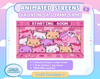 Animated Valentines Screens - Valentine Cats Arcade Theme | Claw ...