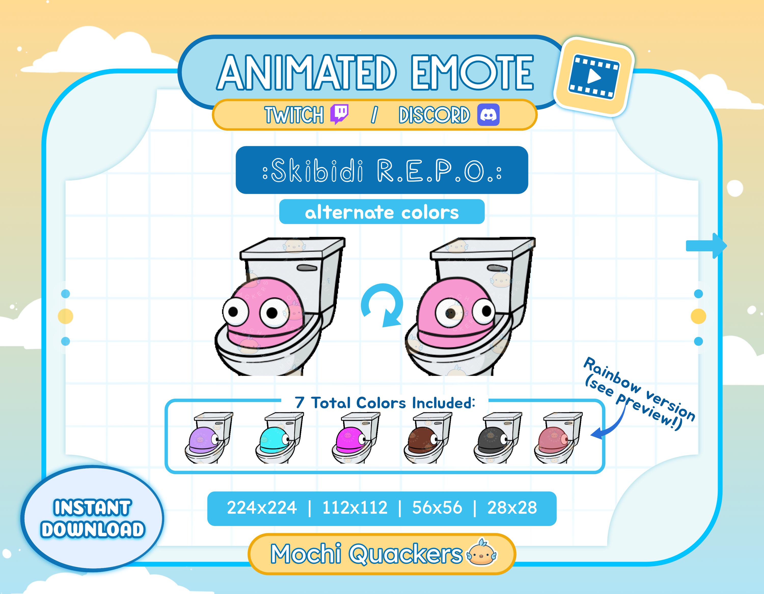 Animated Skibidi Toilet Emote - Spinning R.E.P.O. Emoji for Twitch ...