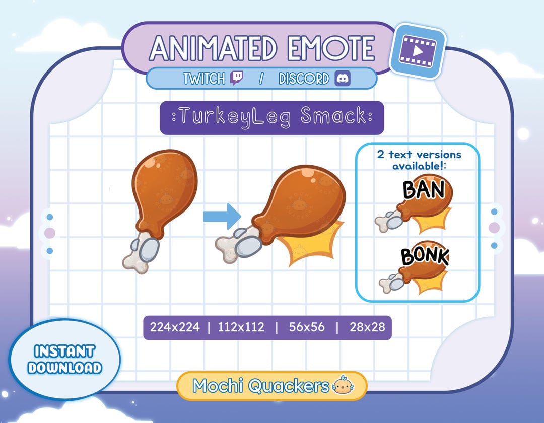ANIMATED Thanksgiving Emote | Turkey BONK Ban Hammer | Chicken Leg ...