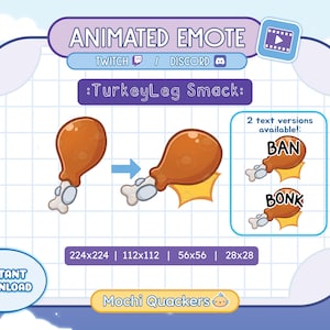 ANIMATED Thanksgiving Emote | Turkey BONK Ban Hammer | Chicken Leg ...
