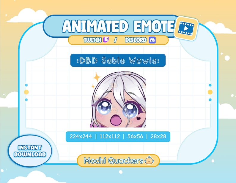 Animated Sable Emote - Wowie | DBD Streamer Emoji for Twitch & Discord ...