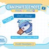 Animated Emote Cute Bored White Cat is Yawning / Emote for Streaming ...
