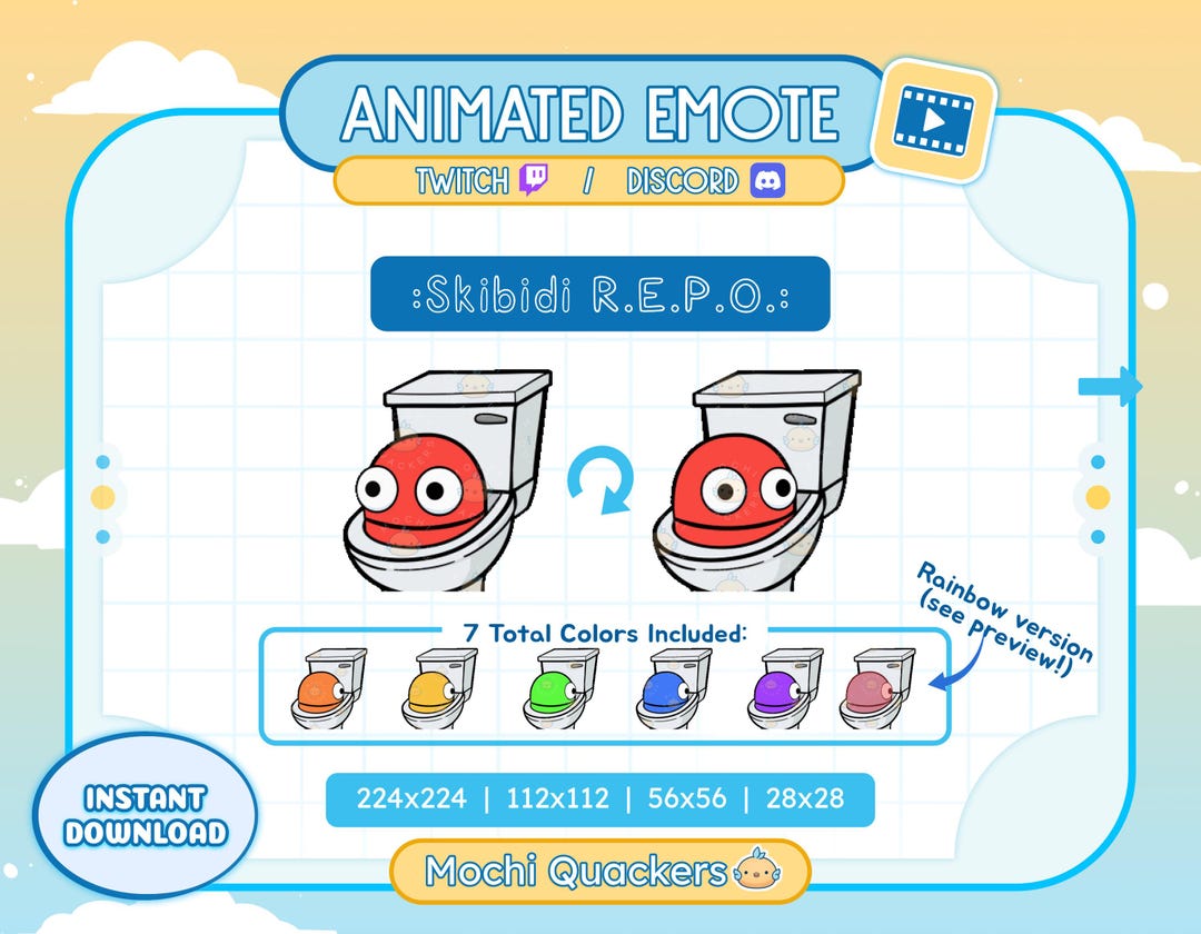 ANIMATED Emote | R.E.P.O. Skibidi Toilet Emote | Twitch & Discord, 4 ...