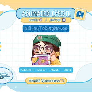 ANIMATED EMOTE | Killjoy Valorant Taking Notes Emote for Twitch ...