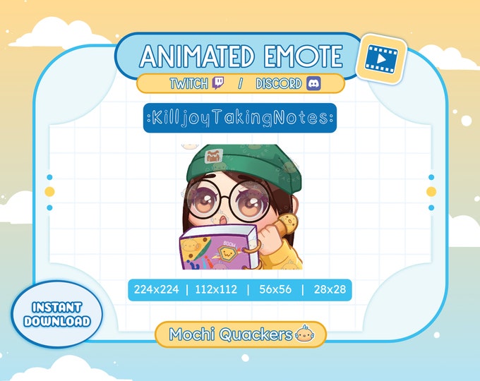 ANIMATED EMOTE | Killjoy Valorant Taking Notes Emote for Twitch ...