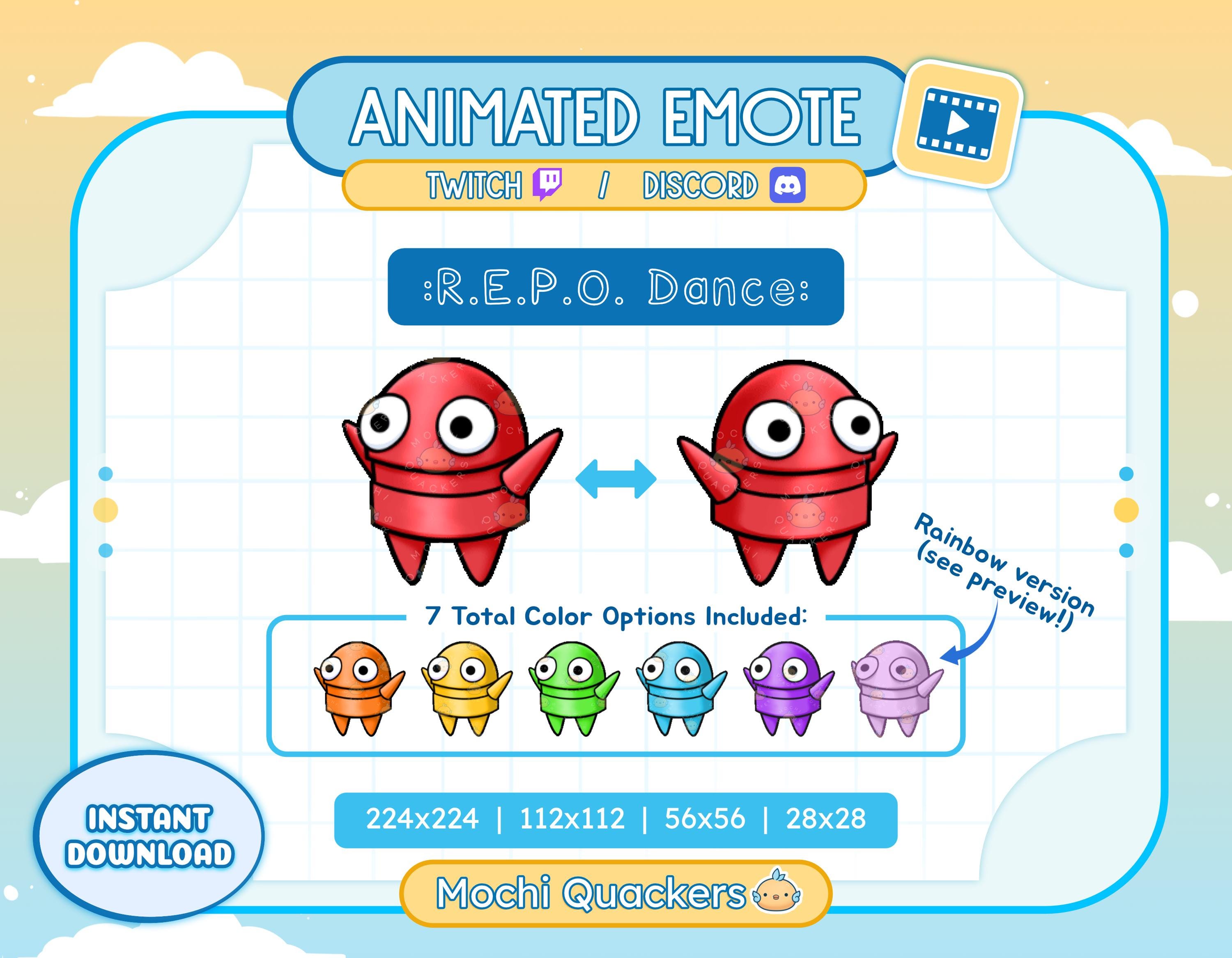 ANIMATED Emote | REPO Emote - Dance | Twitch & Discord Emoji, 4 Gif ...