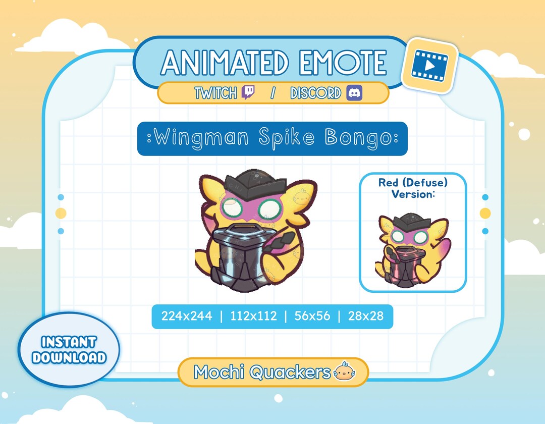 Valorant ANIMATED Emote | Wingman Bongo Spike Emote for Twitch ...