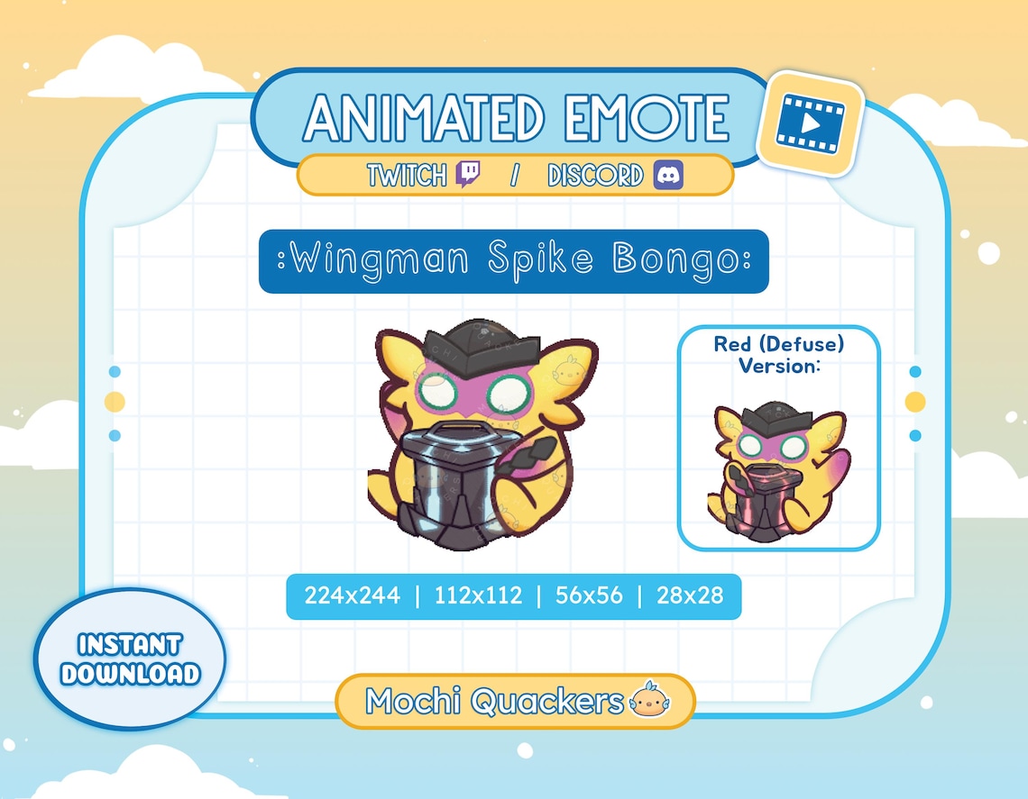 Valorant ANIMATED Emote | Wingman Bongo Spike Emote for Twitch ...