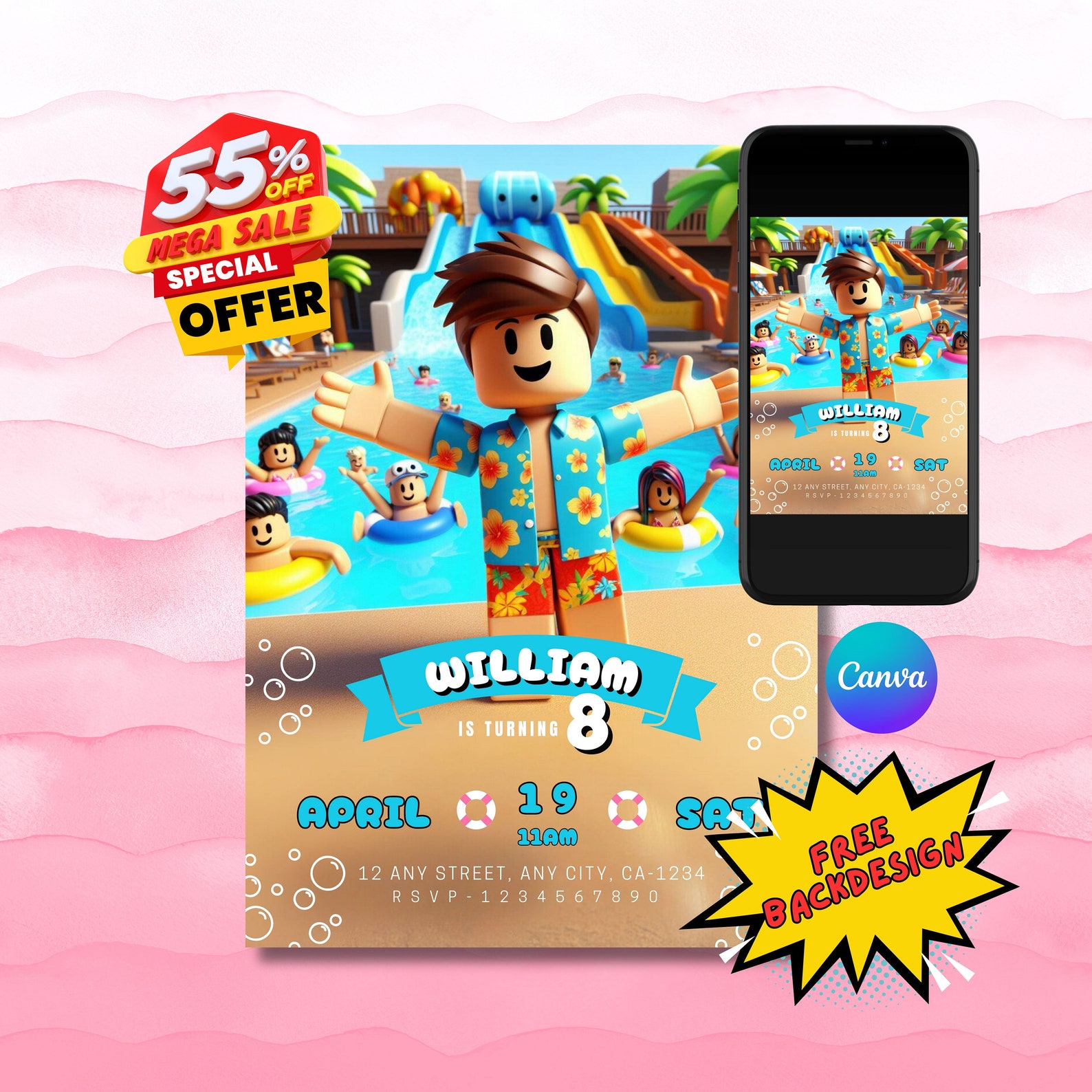Hawaiian Pool Party Roblox Invite Premium Roblux Pool Party, Pool Party ...